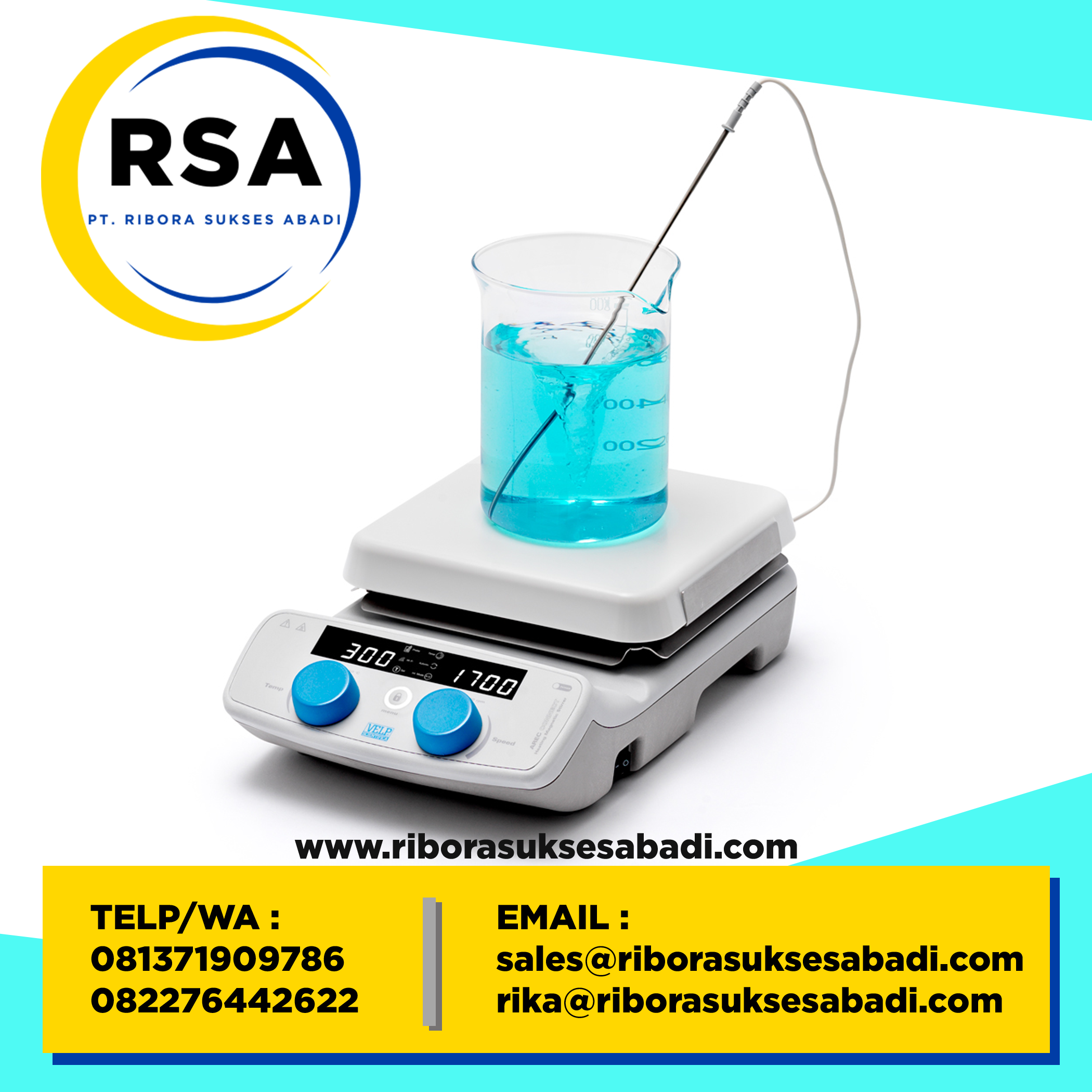 Jual Ceramic Hot Plate Stirrer Velp AREC-7 - PT.Ribora Sukses Abadi