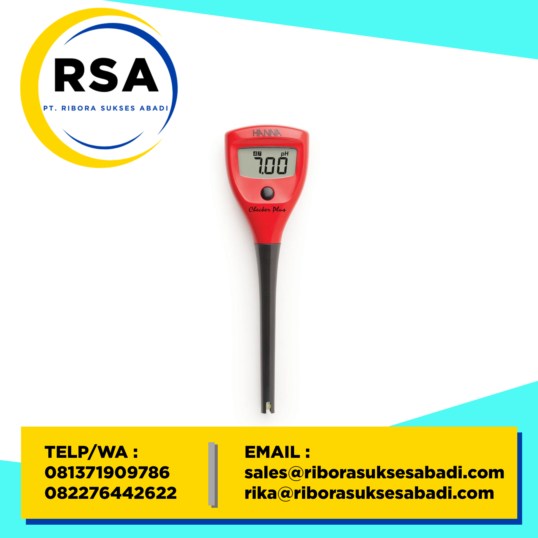 Jual Checker Plus pH Tester with 0.01 pH Resolution- HI98100 - PT ...