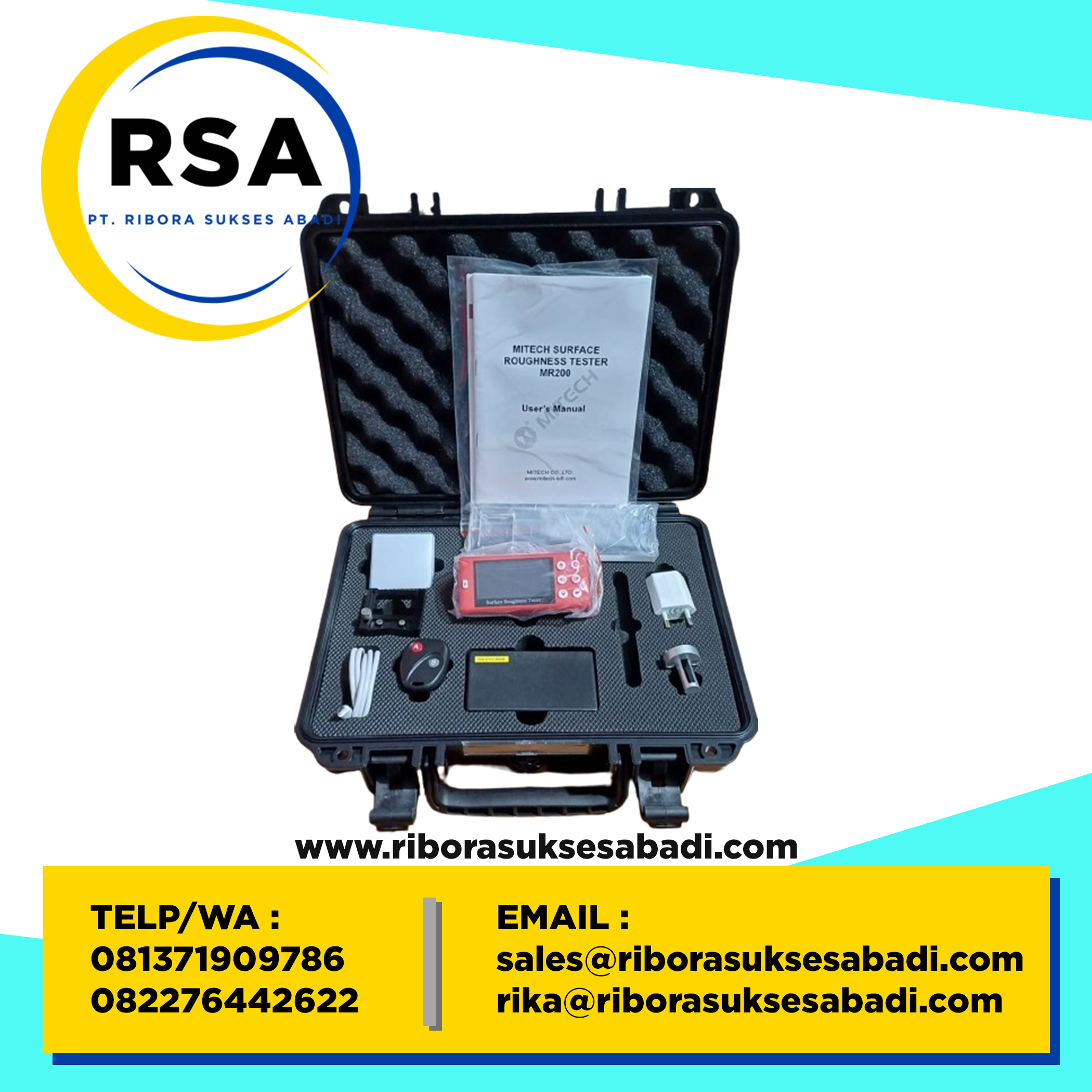 Jual Mitech MR200 Surface Roughness Tester - PT.Ribora Sukses Abadi