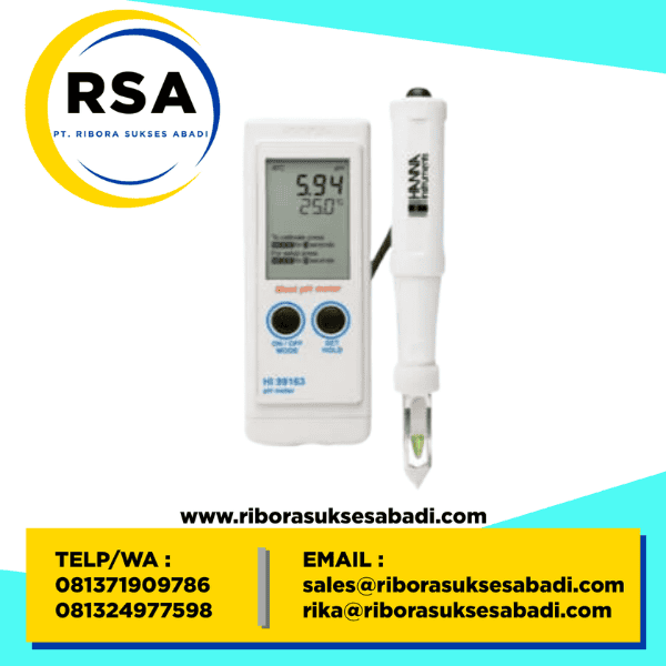 Jual Hanna HI99163 Meat pH Portable Meter (HACCP) - PT.Ribora Sukses Abadi