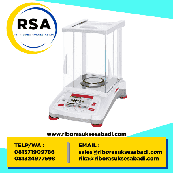 Jual Timbangan analitik Ohaus AX85 AX Semi Micro - PT.Ribora Sukses Abadi